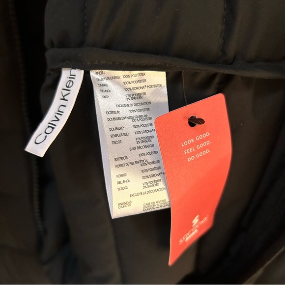 Calvin Klein | Jackets & Coats | Calvin Klein New Mens Sorona Aura Black 7 Degree Hooded Puffer ...